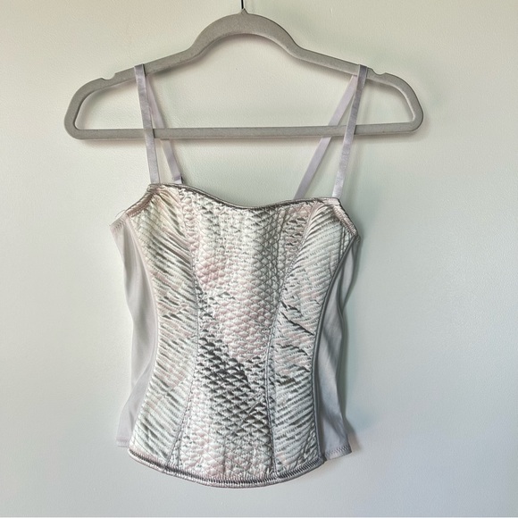 CR | Intimates & Sleepwear | White Satin Quilted Corset | Poshmark